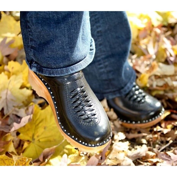 Troentorp | Shoes | Troentorp Sweden Wright Navy Braided Leather Wood ...